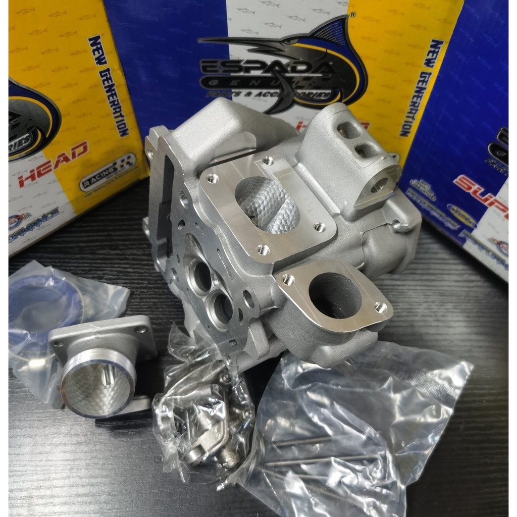 ESPADA SUPER HEAD LC135 Y15 22/25 CNC DIMPLE PORTING (WITH INTAKE PIPE ...