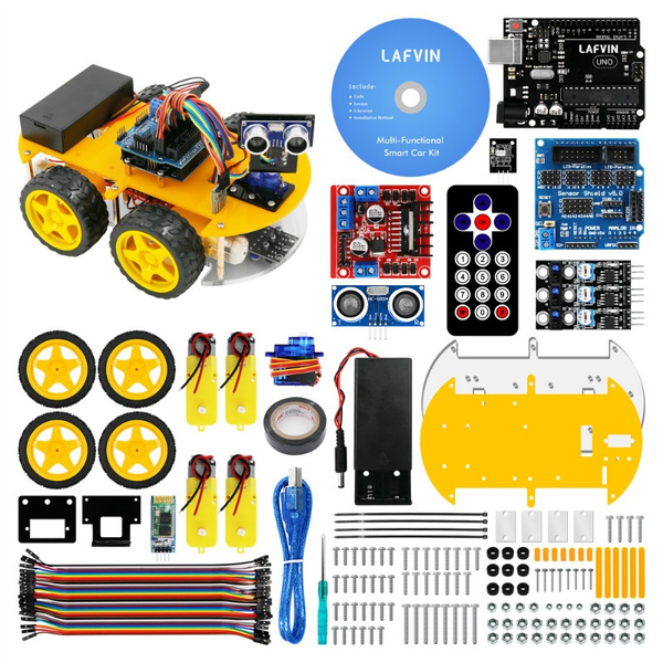 [Ready Stock] LAFVIN Smart Robot Car Chassis DIY Kit with Tutorial for Arduino UNO R3 ...