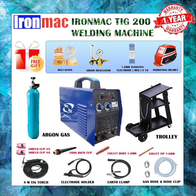 IRON MAC TIG 200 Welding MACHINE MOSFET TECNOLOGY TIG200 WELDING ...