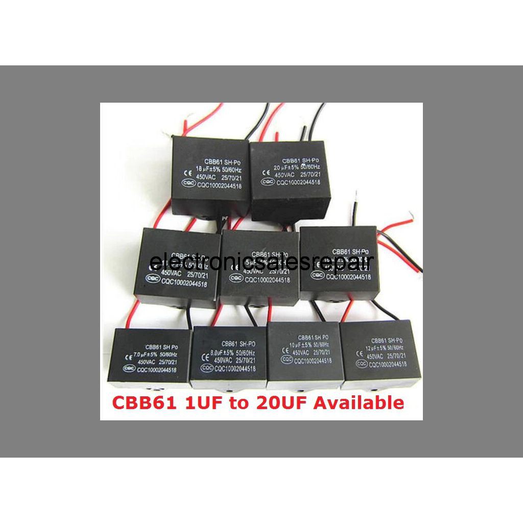 CBB61 Fan Capacitor Condenser 450VAC 50/60Hz 2.5uf 3uf 3.5uf 4uf 4.5uf ...