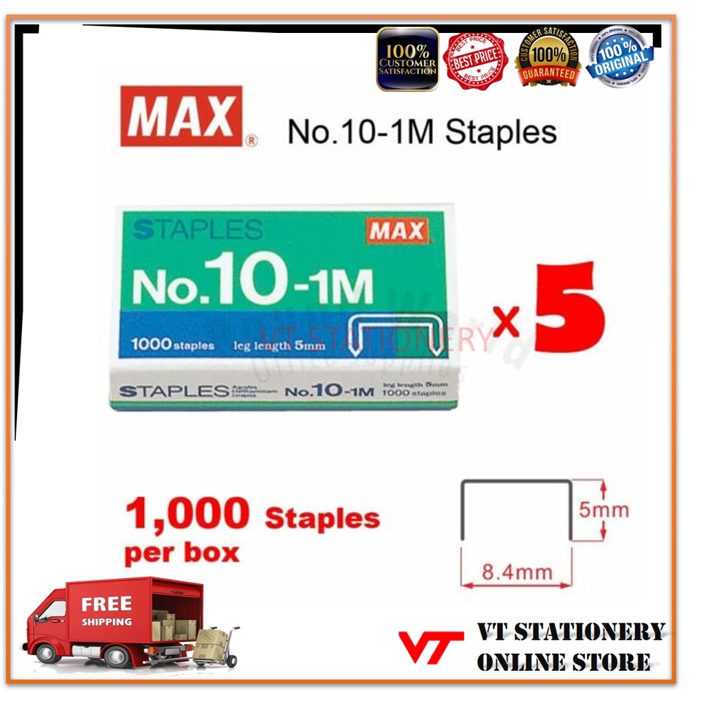 Max Staples Bullet 10-1M (5box) | Shopee Malaysia