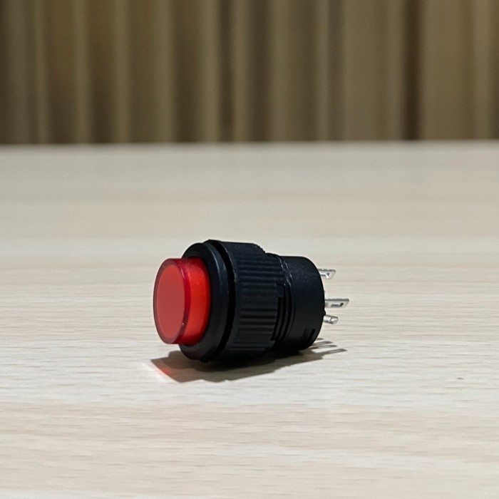 MERAH Push BUTTON SWITCH ON OFF 4 PIN Round 3A 250V 5A 30V R16-503AD ...