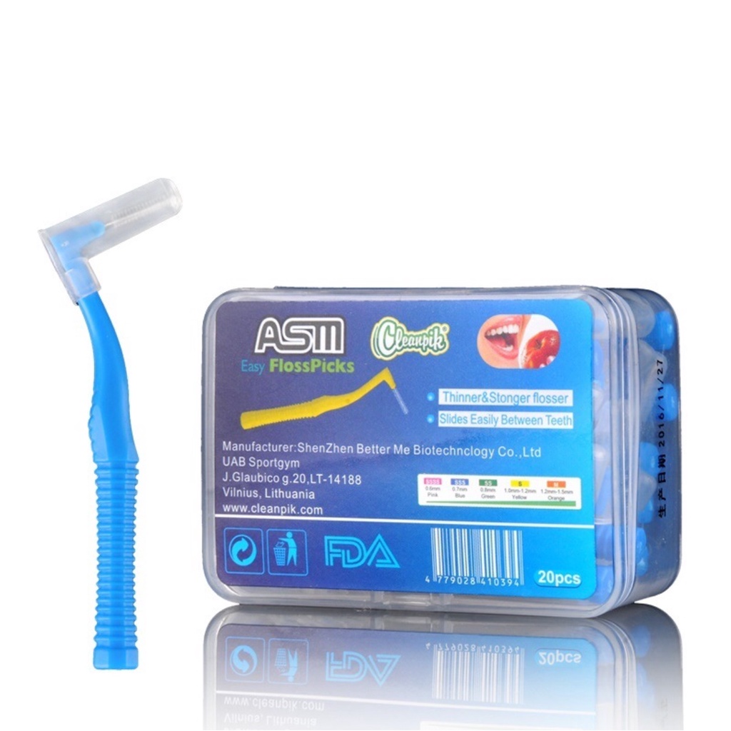 L Shape Push-Pull Interdental Dental Pick Tooth Orthodontic Brush Oral ...