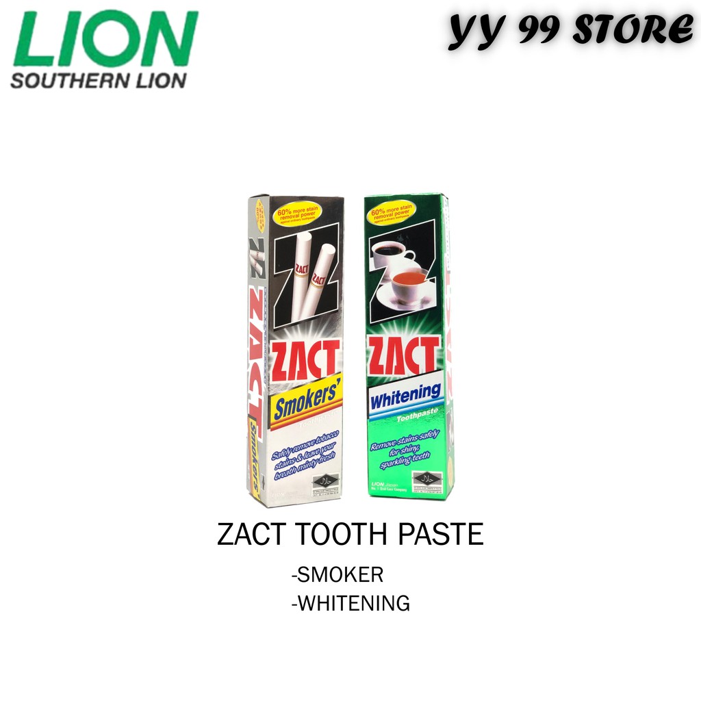 ZACT Toothpaste - Whitening, Smoke (150g) | Shopee Malaysia
