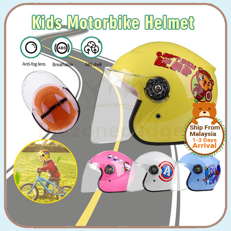 Children Half Surface Safety Helmet Motorcycle Helmet Cartoon Design ...