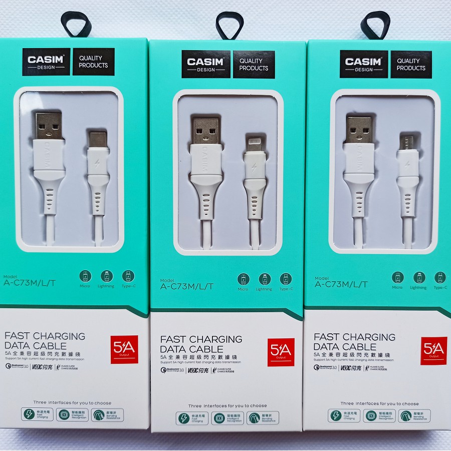 (QUALITY PRODUCT) CASIM A-C73 FAST CHARGING 5A DATA CABLE QUALCOMM ...