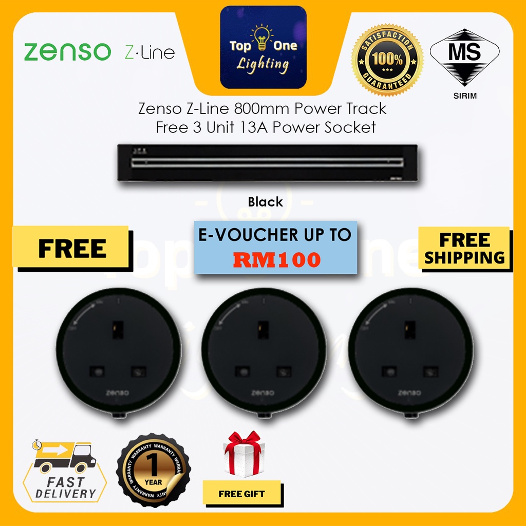 Zenso Z-Line Power Track 800mm FREE 3unit Universal / Usb Socket ...