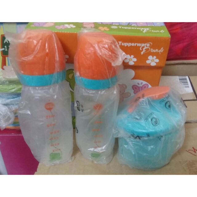 Tupperware Baby Bottle(blue orange) | Shopee Malaysia