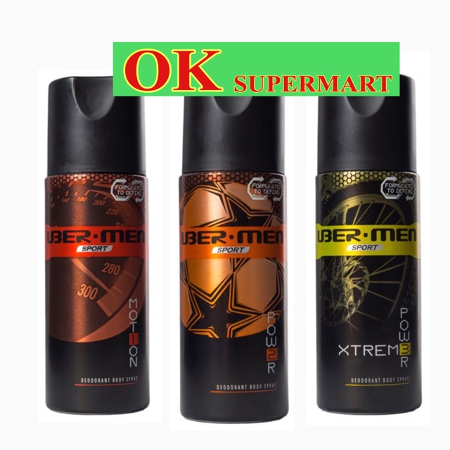 [DELISTED SOON] UBERMEN Sport 125ml Deodorant Body Spray | Shopee Malaysia
