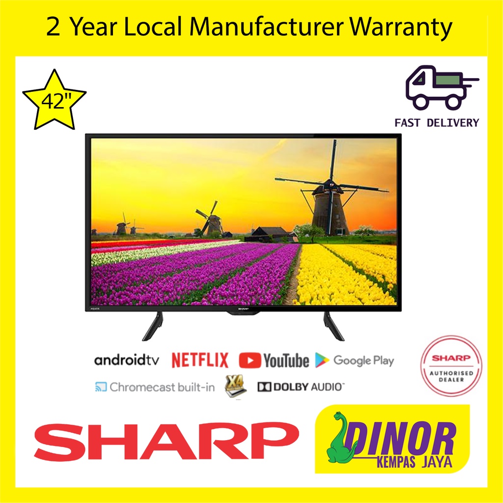 Sharp 42'' 4K UHD Android TV 4TC42CK1X | Shopee Malaysia