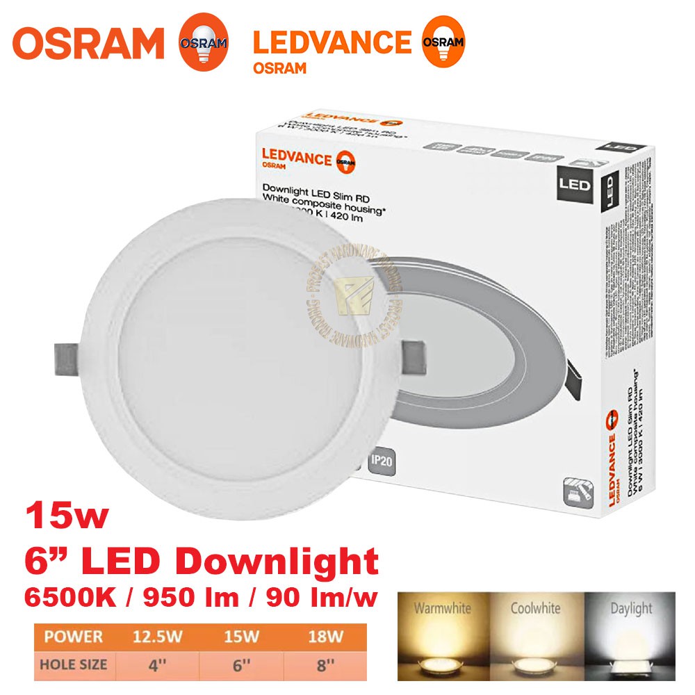 6" OSRAM LEDVANCE LED VALUE DOWNLIGHT Daylight/Cool White/Warm White | Shopee Malaysia