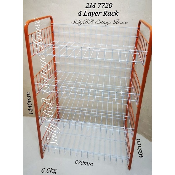 4 TINGKAT RAK BAJU 2M 7720 /4 LAYER MULTI PURPOSE RACK/4 TINGKAT RAK ...