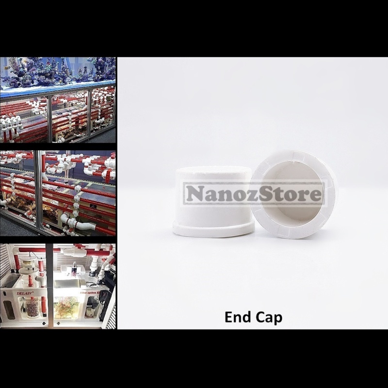 Lesso PVC Pipe (End Cap) (20mm/25mm/32mm/40mm/50mm) Aquarium Water Pump ...