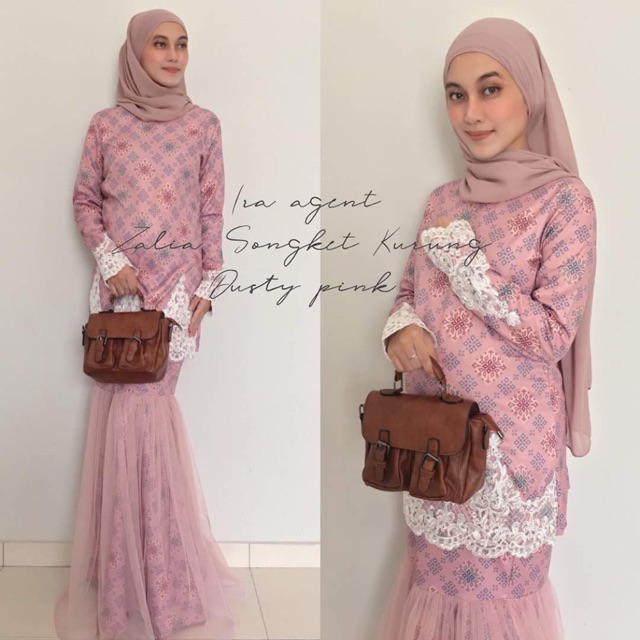 Zalia songket kurung Raya 2018 (pink) | Shopee Malaysia