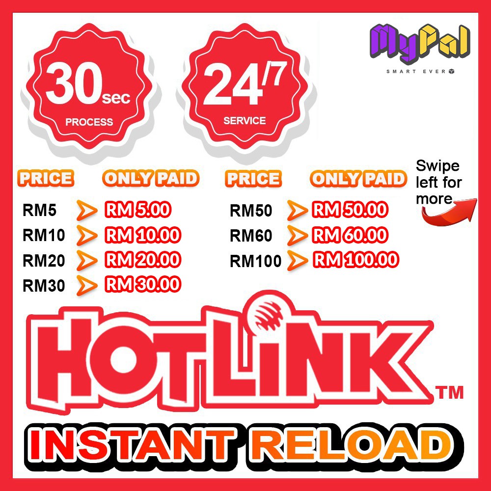 Hotlink Prepaid Instant Reload | Shopee Malaysia