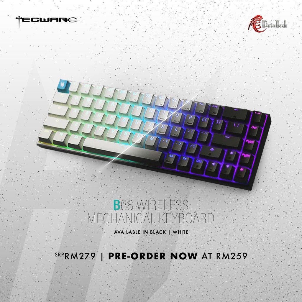 # TECWARE B68 Wireless - Bluetooth RGB Mechanical Keyboard # [BLACK ...