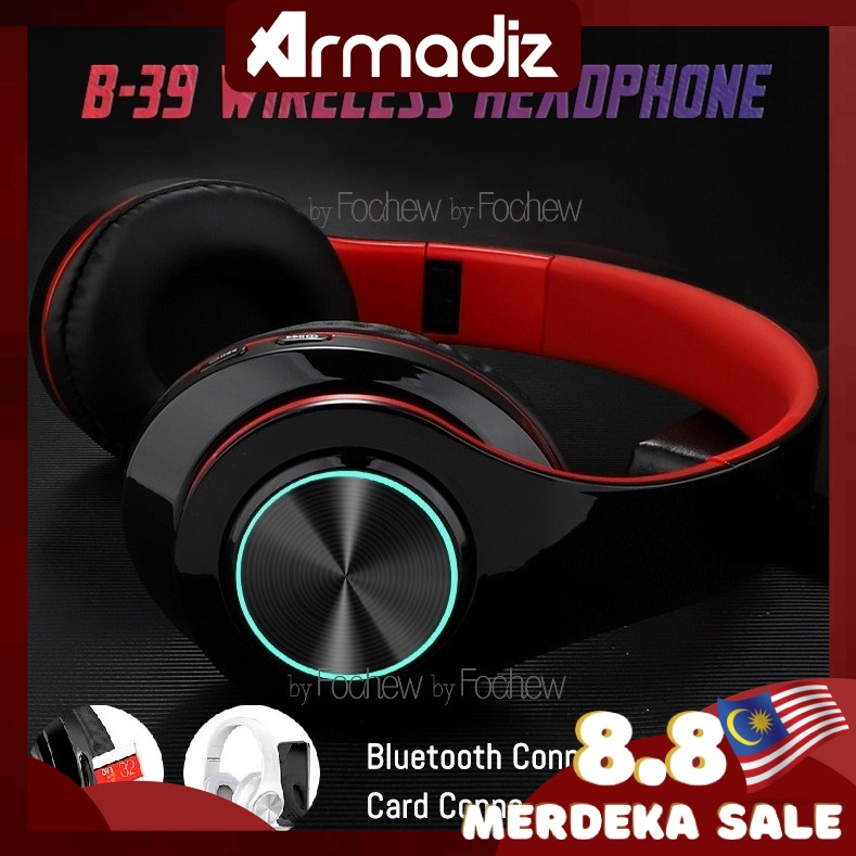 Amz Over Ear Headphone B39 Wireless 5 0 Bluetooth For Music And Phone