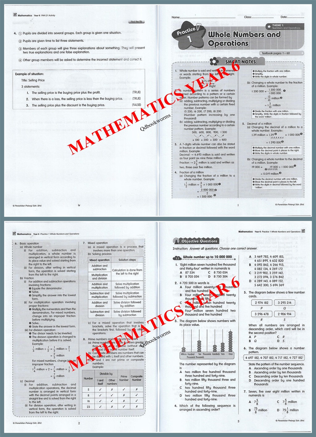 华小6年级作业 英文版 ENGLISH VERSION 预备，起！PRAKTIS GO! 6华小六年级作业 SJKC TAHUN YEAR 6 数学科学英文语法书写 Grammar ...