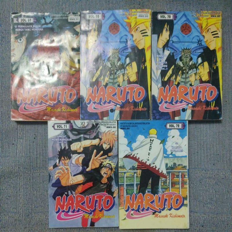 Komik Preloved Naruto Jilid 69-72 Comics House | Shopee Malaysia