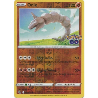 ** Onix / 036/078 / Reverse Holo & Common / Pokemon Go Pokemon Trading ...