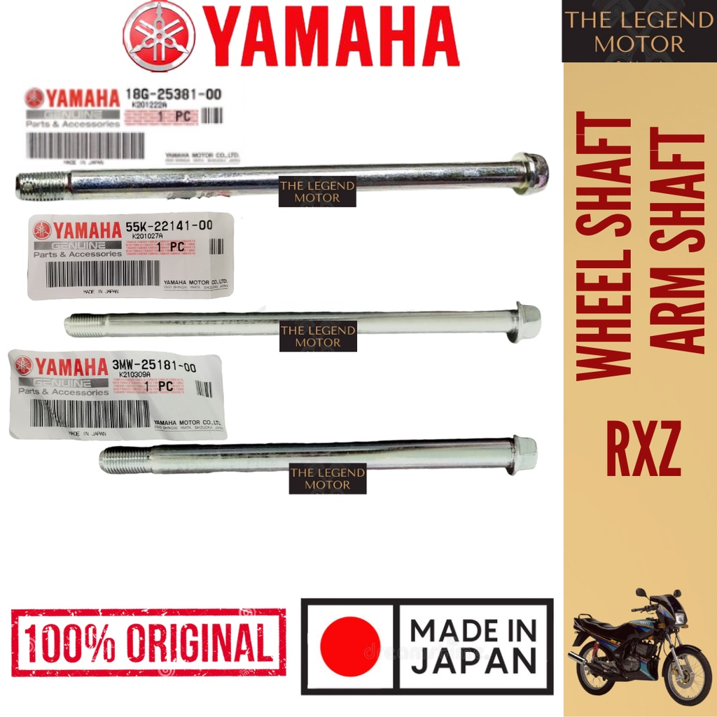 100% ORIGINAL YAMAHA JAPAN RXZ WHEEL SHAFT AXLE FRONT REAR BODY SWING ...