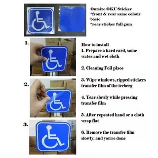 OKU sticker (JPJ approved sticker) | Shopee Malaysia