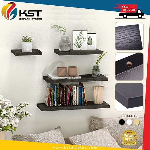 Floating Rack /Rak Dinding Terapung/Hanging Shelf /Floating Wall ...
