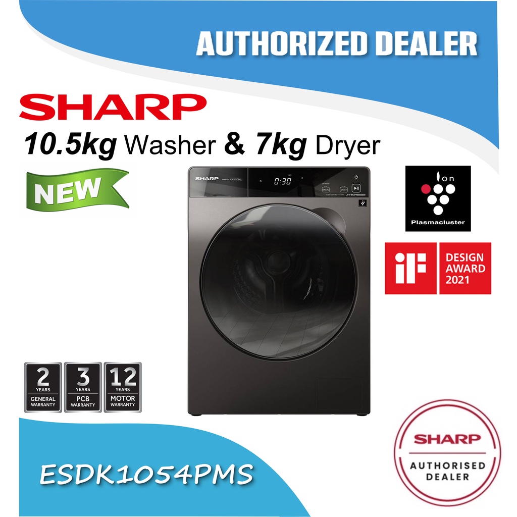 Sharp ESDK1054PMS / ESDK-1054PMS Pro-Flex Washer DryerJ-Tech Inverter ...