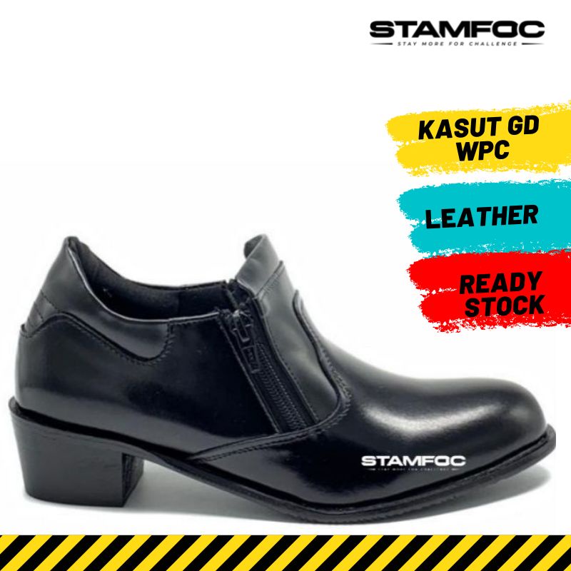 Kasut GD wpc Leather Potong Johnson leather shoes kawad drill boot ...