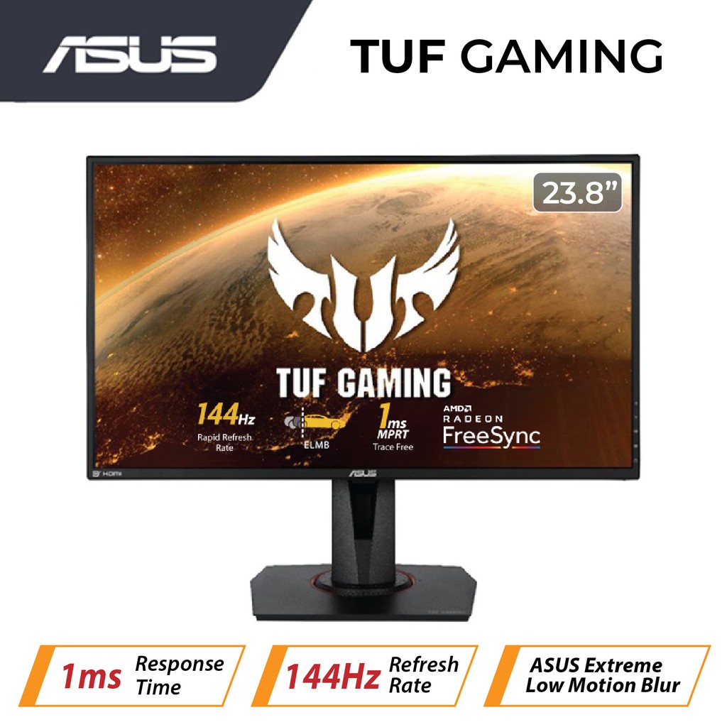 Asus Gaming Monitor TUF VG249Q FHD - Black (23.8"/1920x1080 144Hz IPS ...