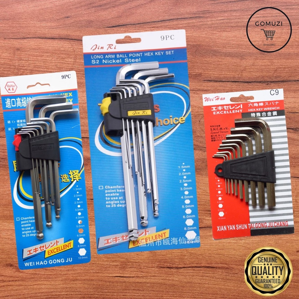 ALLEN KEY 1 5 10mm EXTRA LONG 9pc ALLEN KEY HEX KEY SET Shopee Malaysia