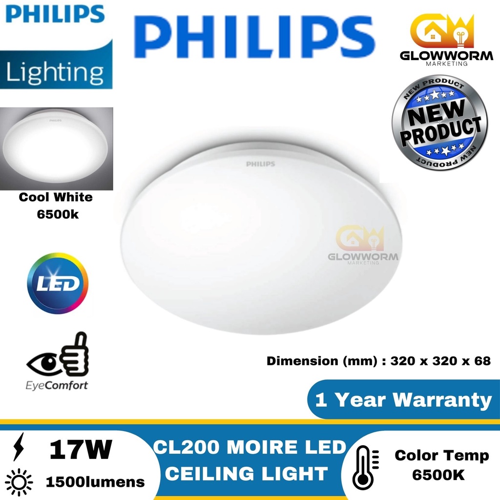 Philips CL200 Moire U LED Ceiling Light 17W (2700k/6500k) | Shopee Malaysia