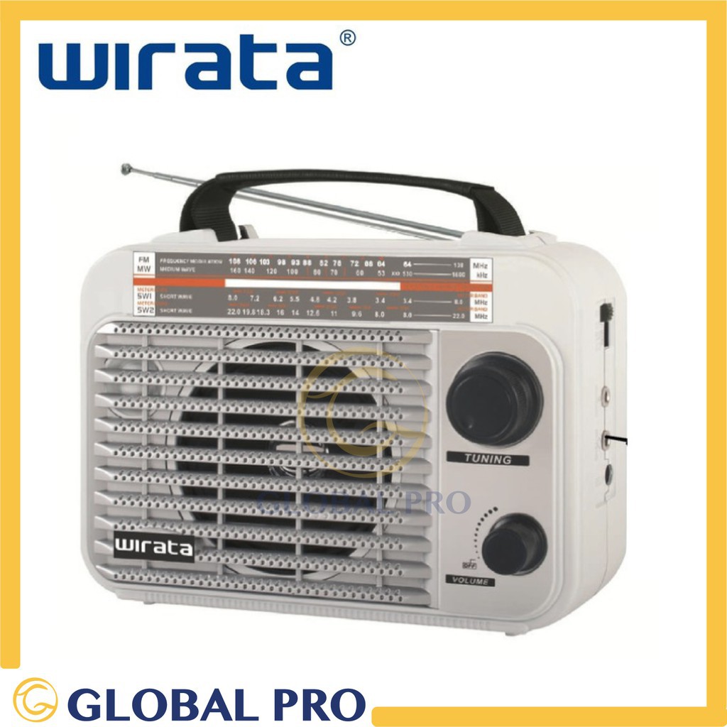 Ready stock wirata portable radio 4 band with aux function lt-q1, sirim ...