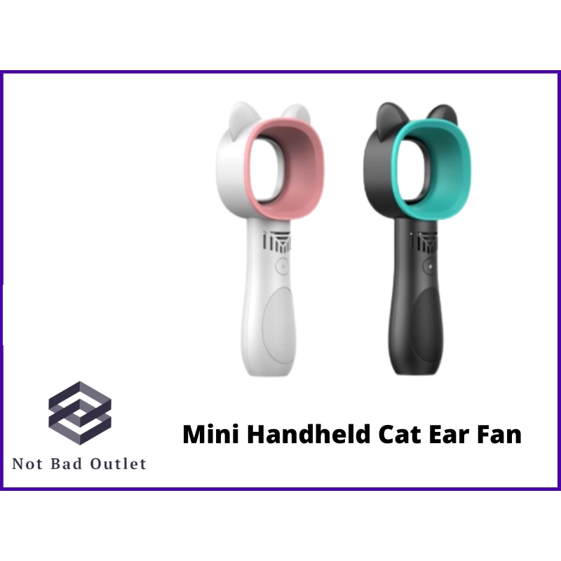 Mini Handheld Cute Car Ear Fan Ready Stock Cute Cat Mini Bladeless Fan ...