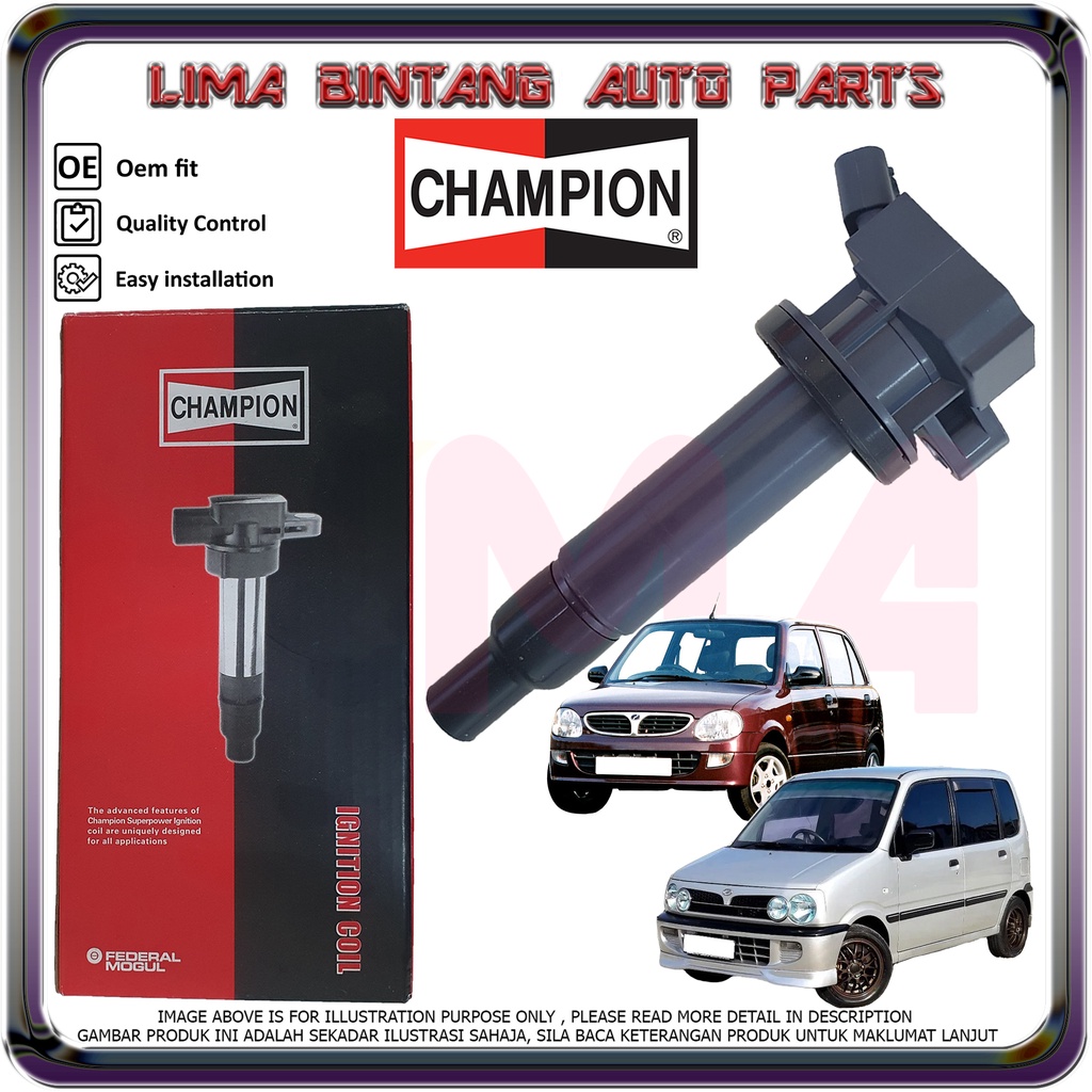 Perodua Kelisa , Kenari Ignition Coils , Plug Coil CHAMPION *Original ...