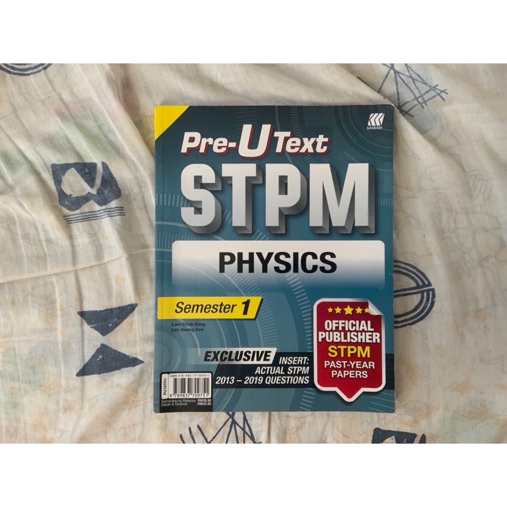 (Used, 9.5/10) Sem1 Pre-U Text STPM Physics -- Buku Rujukan | Shopee ...