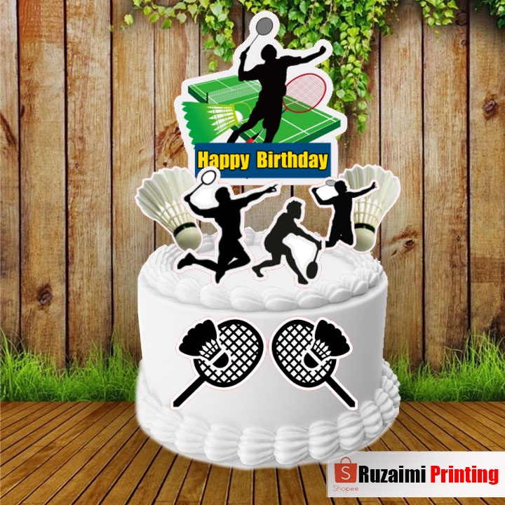 Badminton Cake Topper 001 | Shopee Malaysia