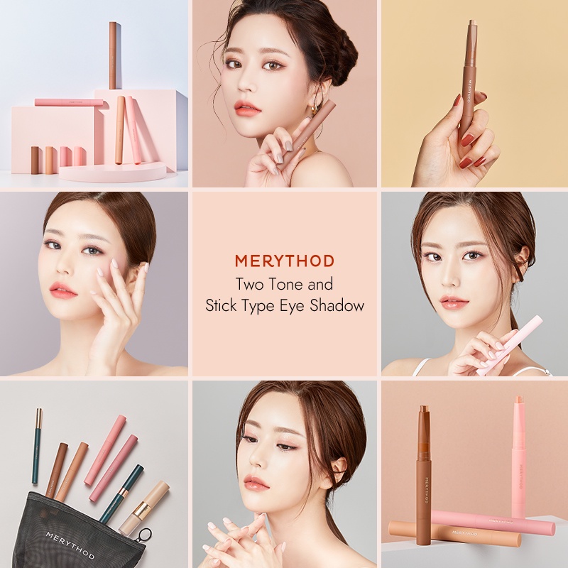 [MERYTHOD] Two Tone and Stick Type Eye Shadow (8 colors) | Shopee Malaysia