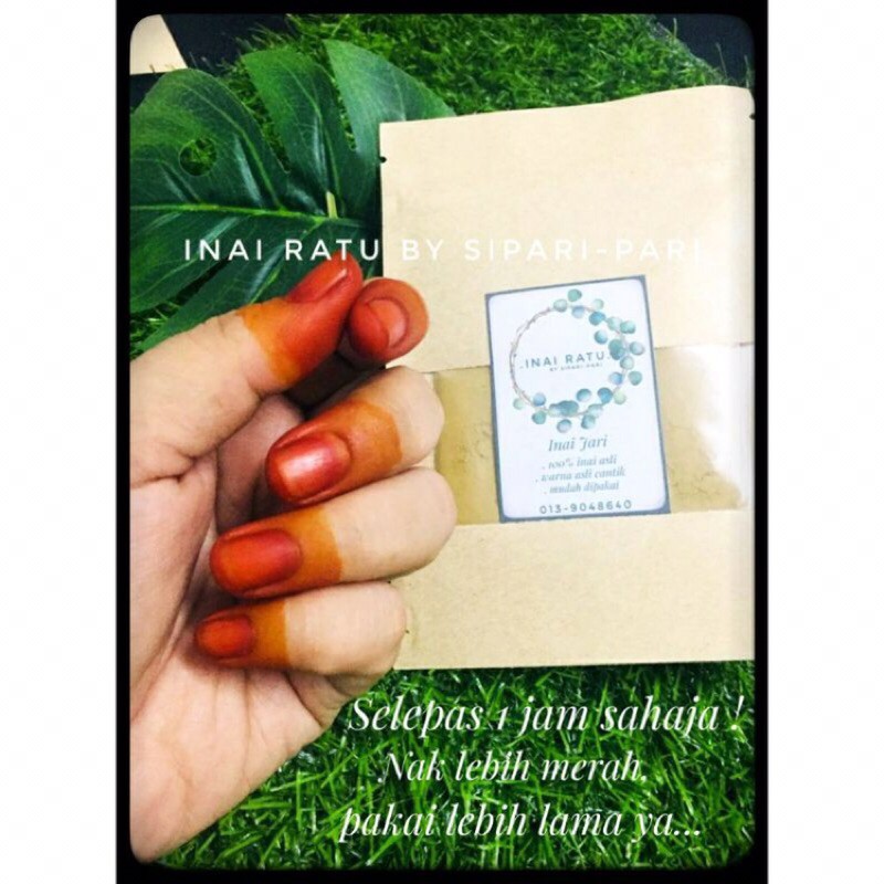 Inai Jari Asli / Serbuk Inai Asli / Inai Merah / Inai Pengantin (10gm ...