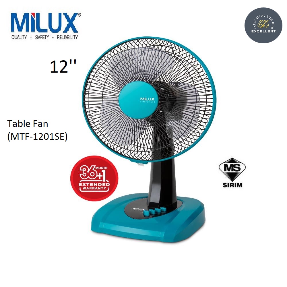Milux Table Fan (MTF-1201SE) | Shopee Malaysia