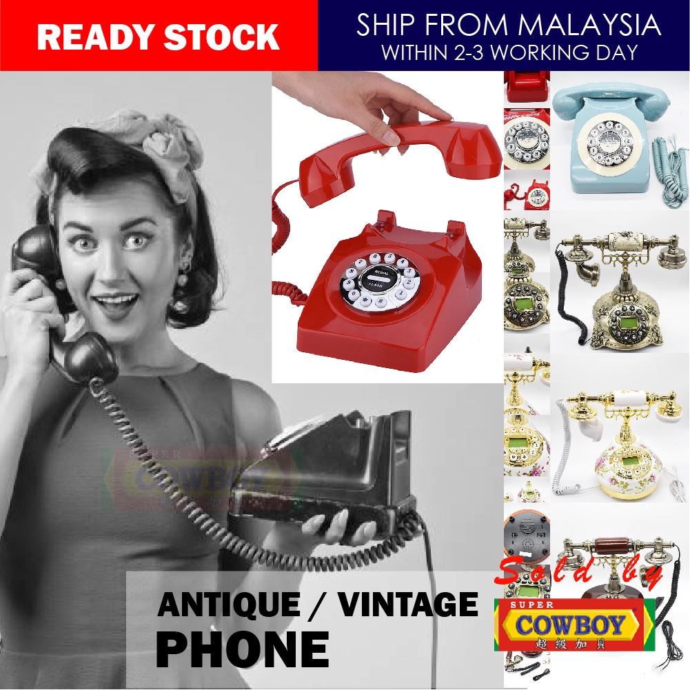 Telephone Antik / Vintage Telephone/ Retro Telephone/ Replika Telefon ...