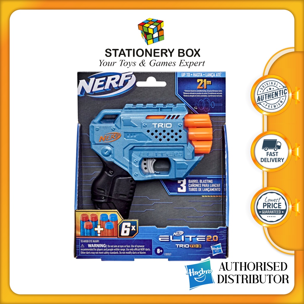 ORIGINAL - Hasbro Nerf Elite Trio 2.0 TD 3 - Blaster, Kids Toys and ...