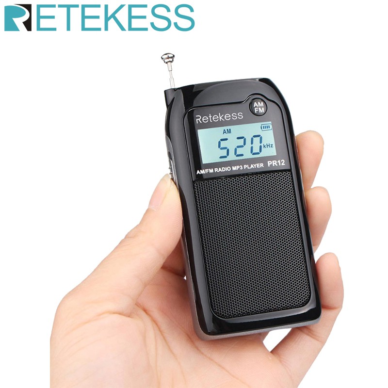 Retekess PR12 Mini Pocket Radio FM AM Digital Tuning Receiver 9K/10K ...