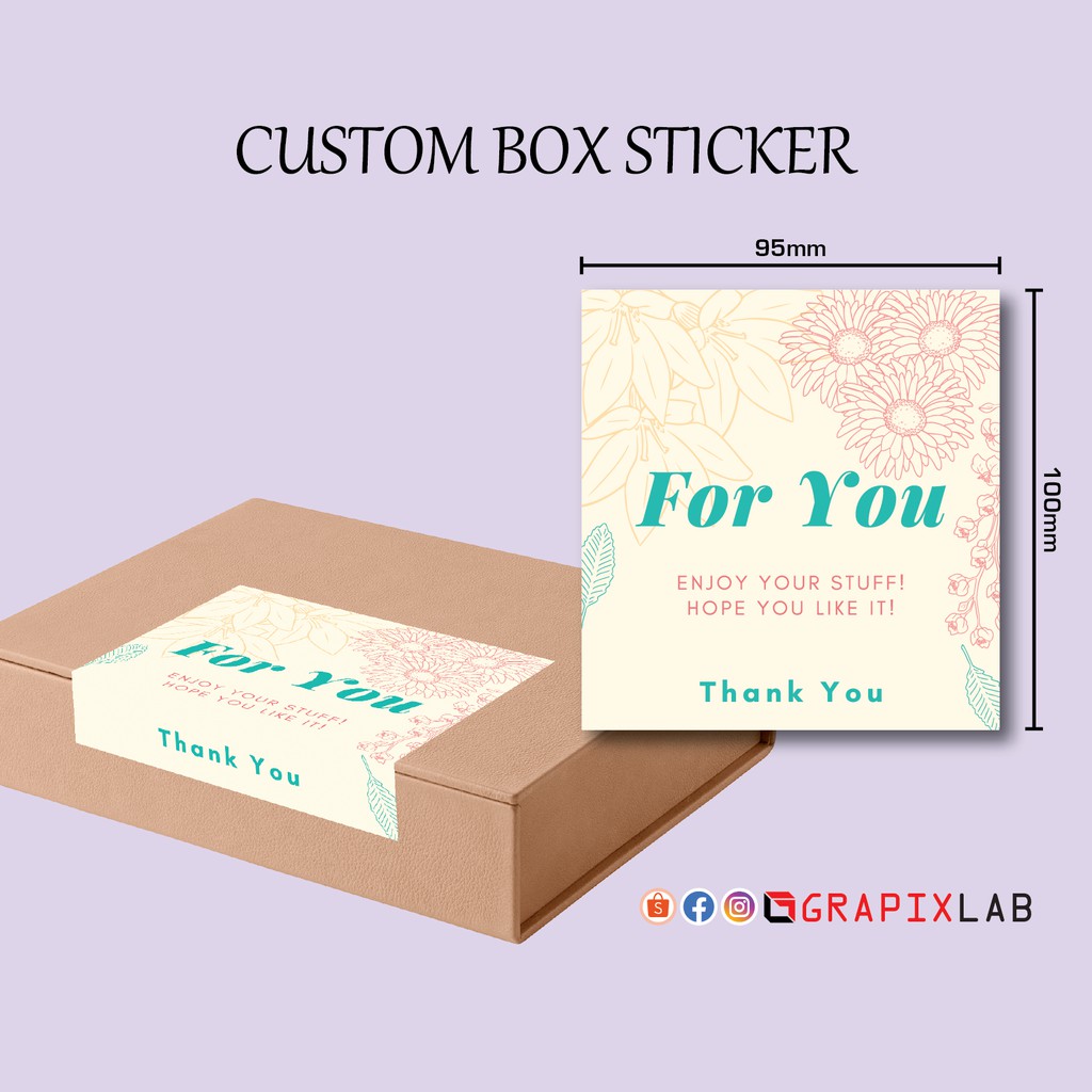 Ready & CUSTOM Box Sticker/ Sticker Kotak/ Labels Packaging/ Sealing ...