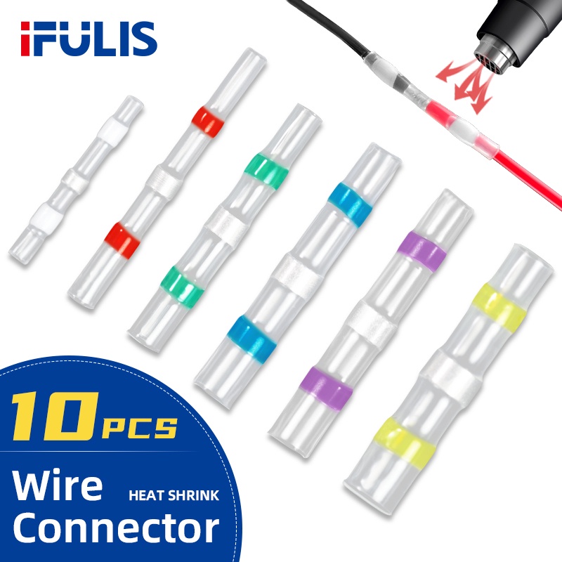 10PCS Wire Connectors Heat Shrink Solder Tube Seal Waterproof Terminals ...