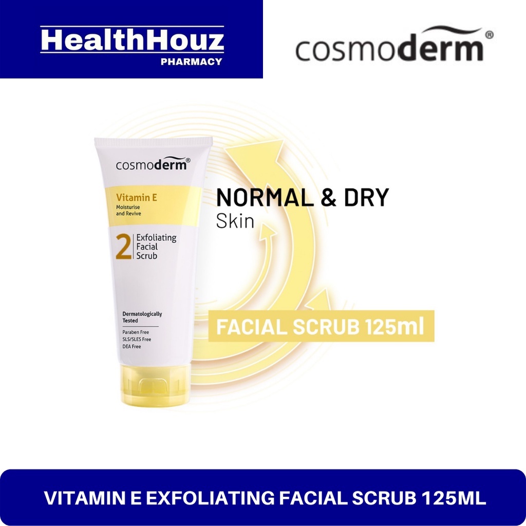 COSMODERM Vitamin E Exfoliating Facial Scrub 125ml | Shopee Malaysia