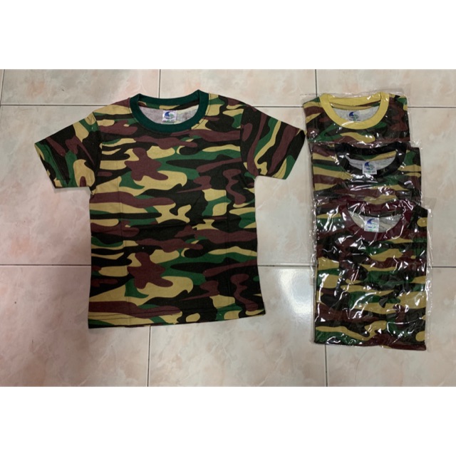 Camouflage Army Tshirts for Kids Baju Askar | Shopee Malaysia