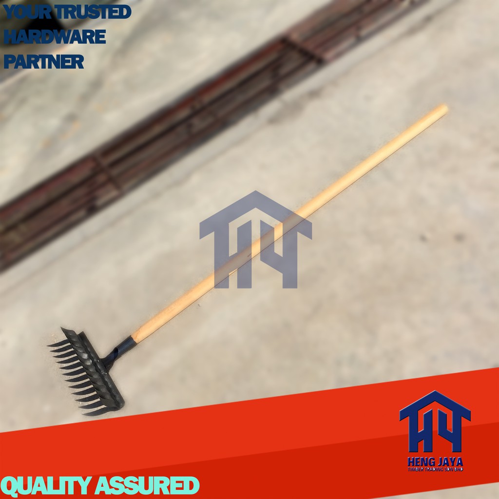 (NT92)12T Cast Iron Design HEAVY DUTY Steel Rake/ Cakar Besi Tebal ...