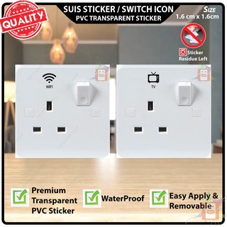 Suis Label Sticker/ Switch Label PVC Sticker / Sticker Suis / Sticker ...