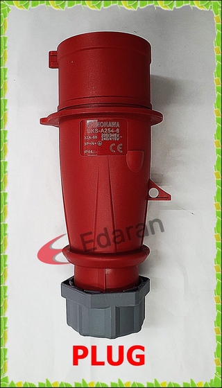 SHINOHAWA 5 PIN 32A SAFETY INDUSTRIAL PLUG / COUPLING SOCKET / WALL ...